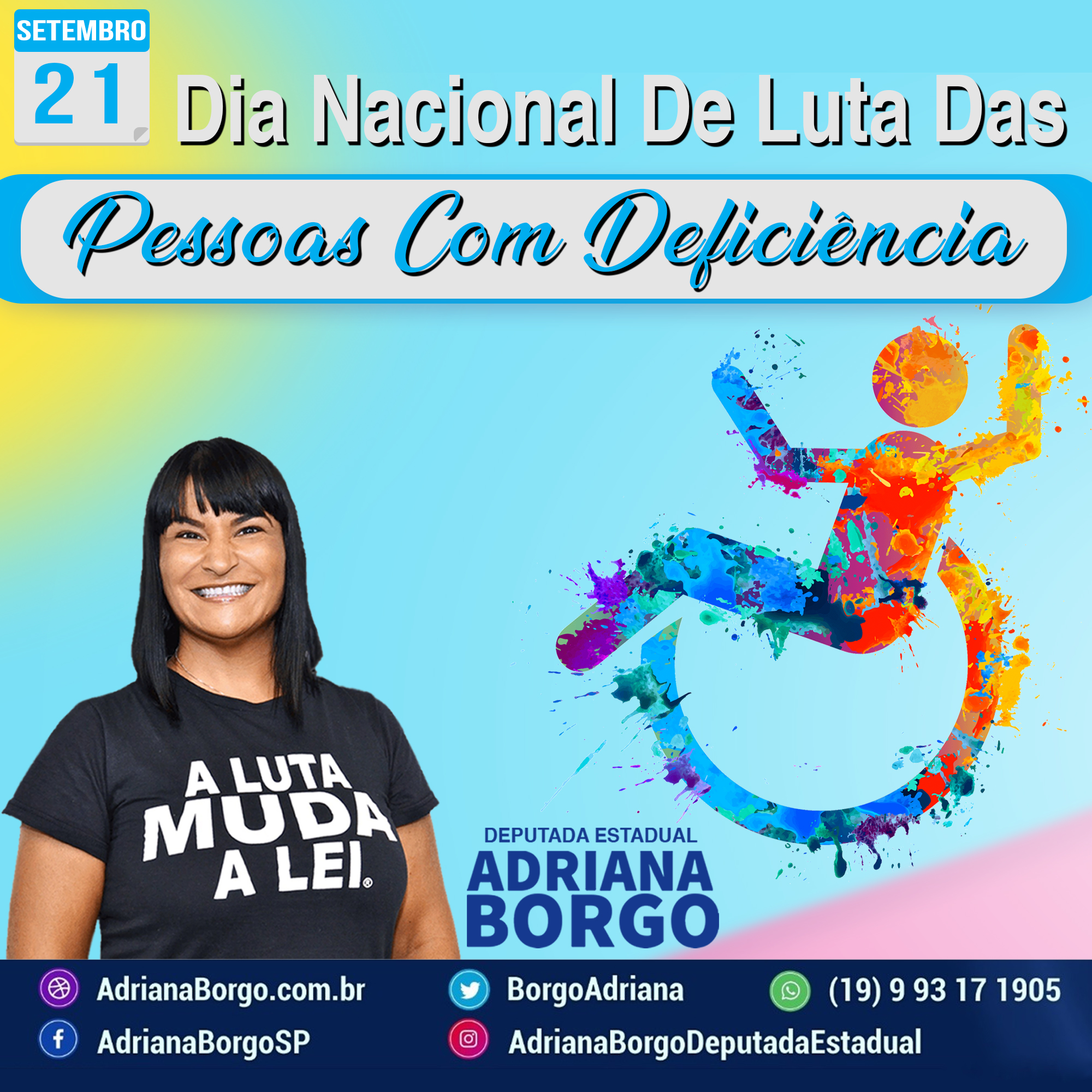 ♿ Dia Nacional De Luta Das Pessoas Com DeficiÊncia Adriana Borgo
